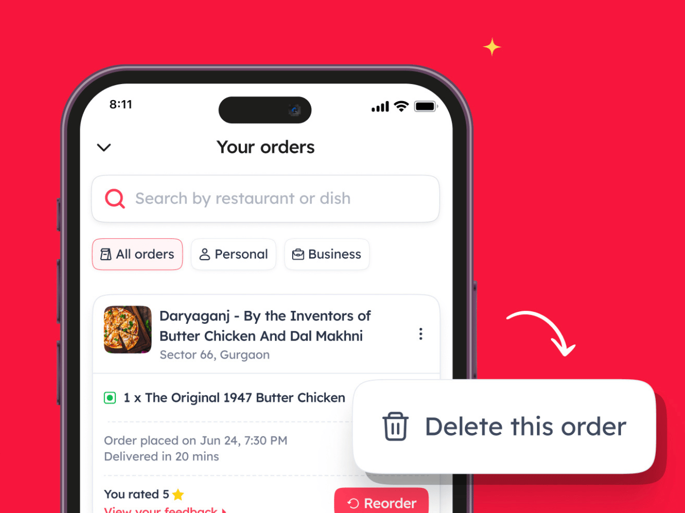 Zomato’s New Feature Will Allow Customers To Remove Past Orders From History