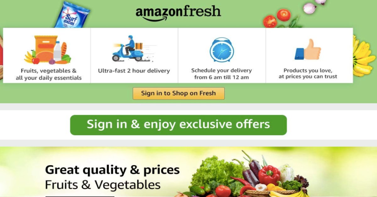 After Reliance, Amazon Scales Up Its Online Grocery Store Amazon Fresh