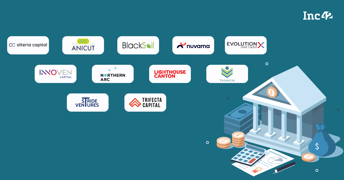 Most Active Venture Debt Funds For Indian Startups